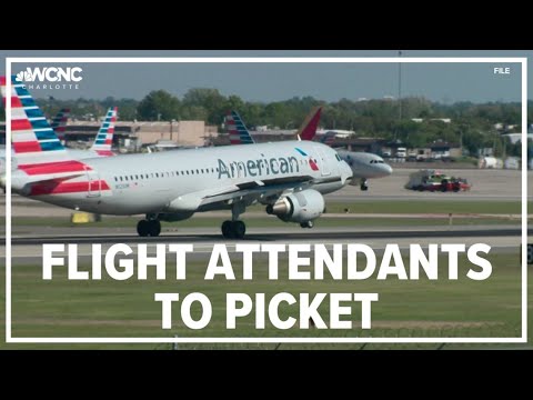 American Airlines flight attendants to picket nationwide over contract disputes