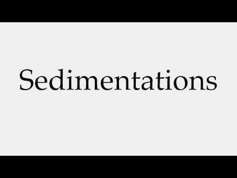 How to Pronounce Sedimentations