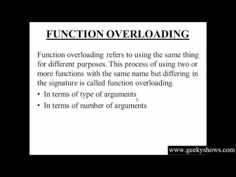 Learn 125 Introduction to Function Overloading in C Hindi - Mind Luster