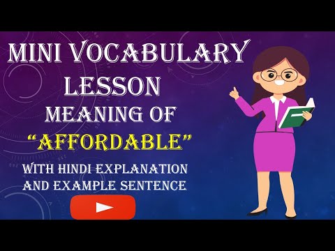 Meaning of affordable in Hindi/affordable का क्या मतलब है/example sentence of affordable