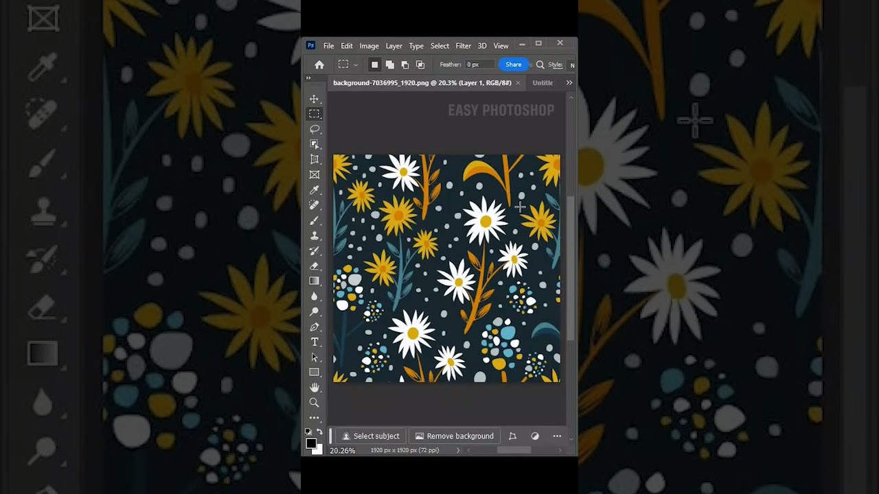 Right and Easy Way to Repeat Patterns in Photoshop 2024 #photoshop  #shorts