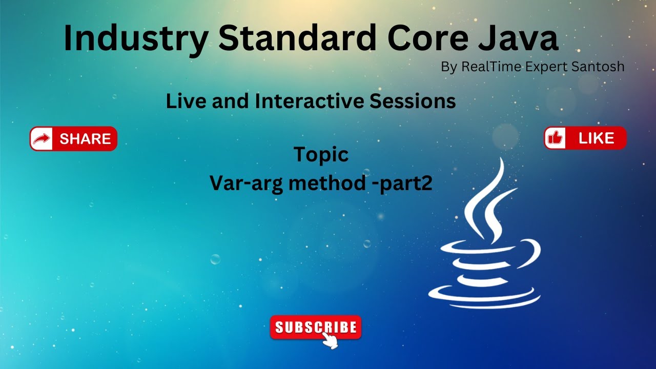 Var arg method in java -part2|Java Playlist | Java 2024 | Full Stack Java |Java Tutorial | Core Java