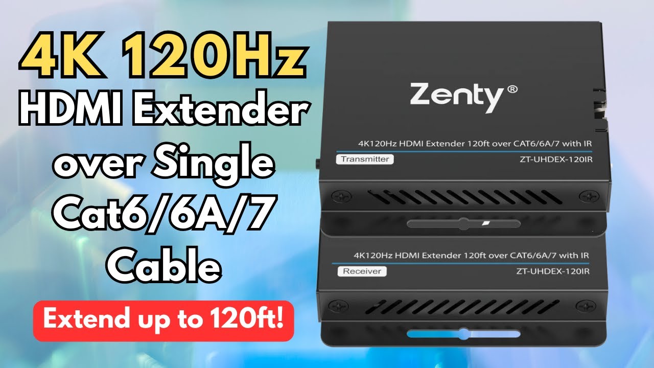 Best 4K@120Hz HDMI Extender over Single Cat6/6A/7 Cable (120ft.)