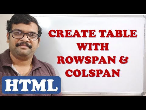 CREATING TABLE WITH ROWSPAN AND COLSPAN - HTML