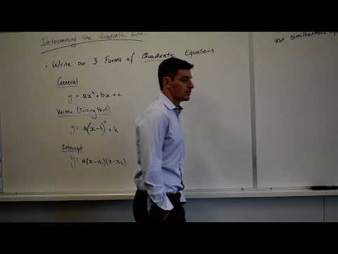 Determing Quadratic Equation from graph(Turning Point Form)
