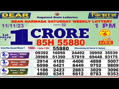 Nagaland lottery result today 1pm - 11/11/2023 - morning Nagaland State Lottery Result Pdf