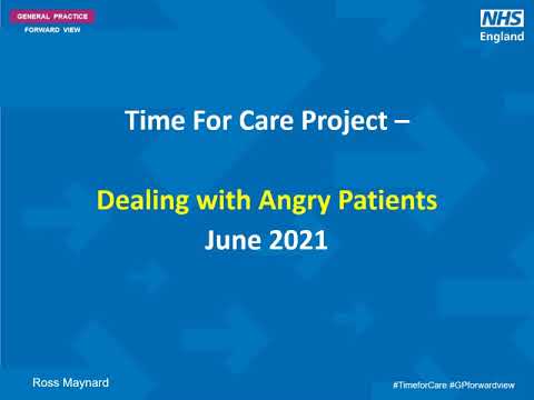 NHS Time for Care - Dealing with Angry Patients in Primary Care