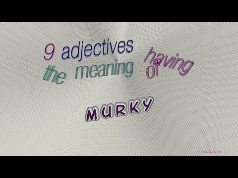 murky - 12 adjectives similar to murky (sentence examples)
