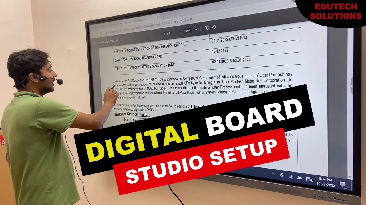 Digital Board Studio Setup // MAXHUB75INCH // #onlineclasses #maxhub #studio @DeepEducationbykuldeep