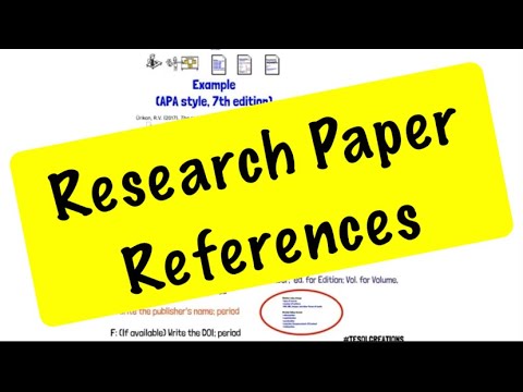How to Write References for a Research Paper