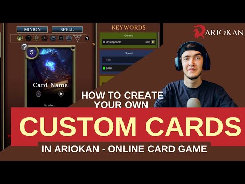 How to create your CUSTOM CARDS IN ARIOKAN online card game