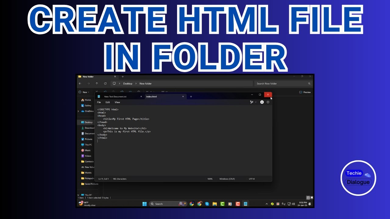 How to Create HTML File in Folder - Detailed Tutorial {2025}