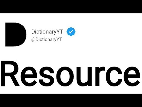 Resource Meaning in English