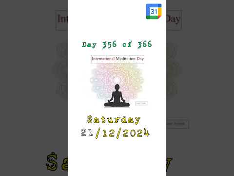 World Meditation Day Saturday 21 Dec 2024 #data #day