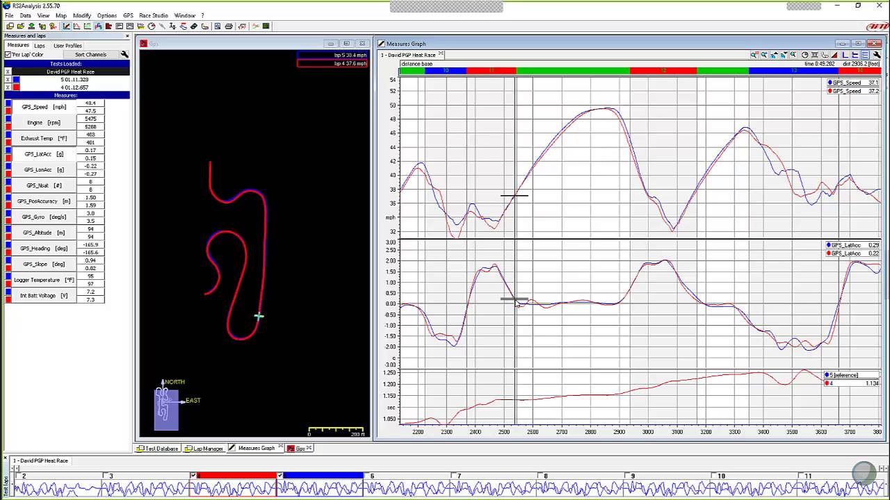 Reading Acceleration Traces in Race Studio 2