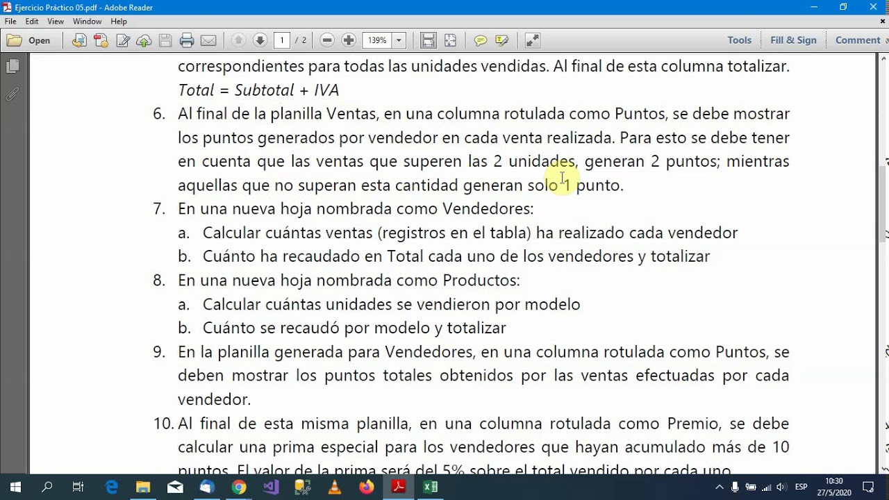 Ejercicio práctico 5 de Microsoft Excel