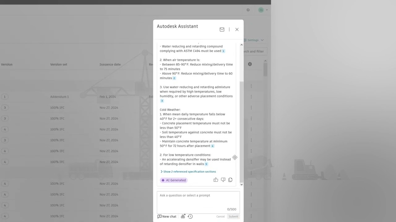 Autodesk AI | Autodesk Assistant within Autodesk Construction Cloud