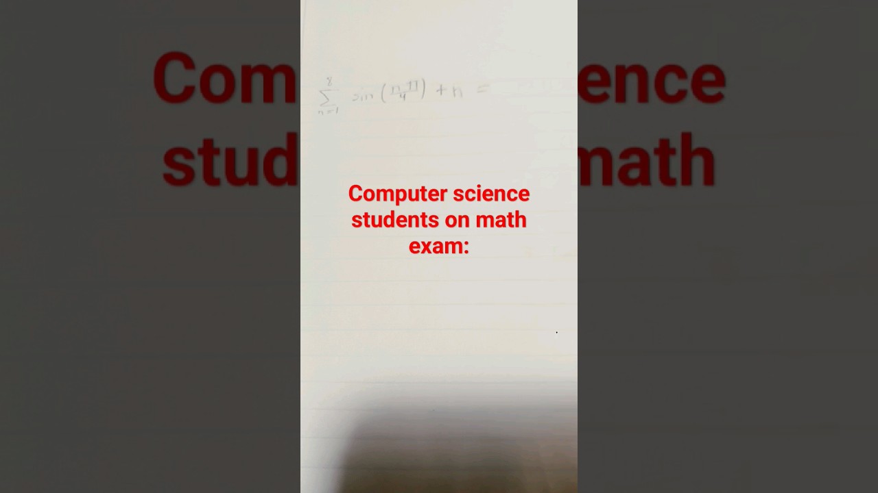 Computer science students on math exams be like... #shorts  #funny #programming #meme #python #code