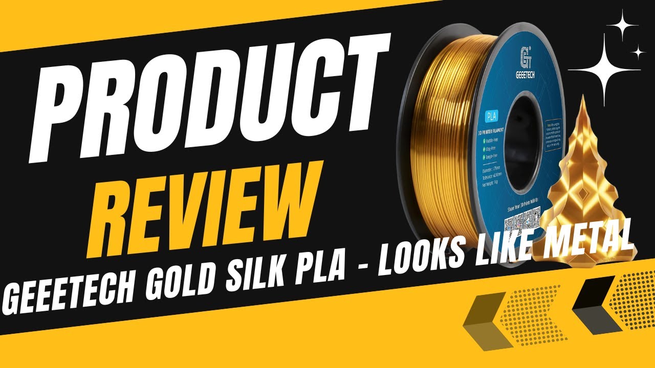 Geeetech Silk Gold PLA Filament Review (1.75 mm, 1 kg) – Shiny Finish & Tangle-Free Printing!