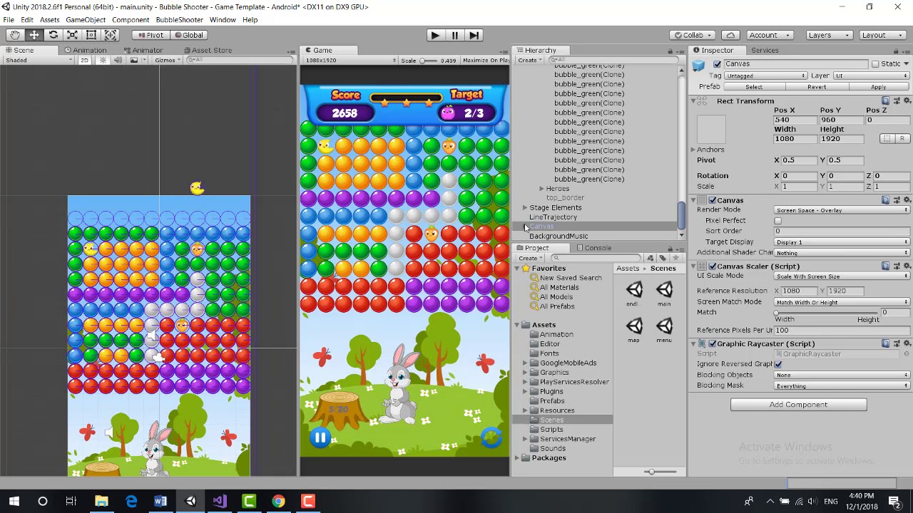 Bubble Shooter Engine - Create/Edit/Add on map new level