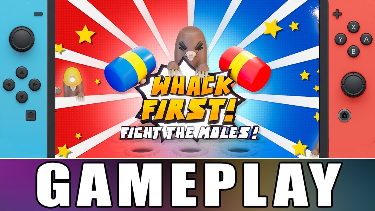 Whack first! - Fight the moles - Nintendo Switch Gameplay