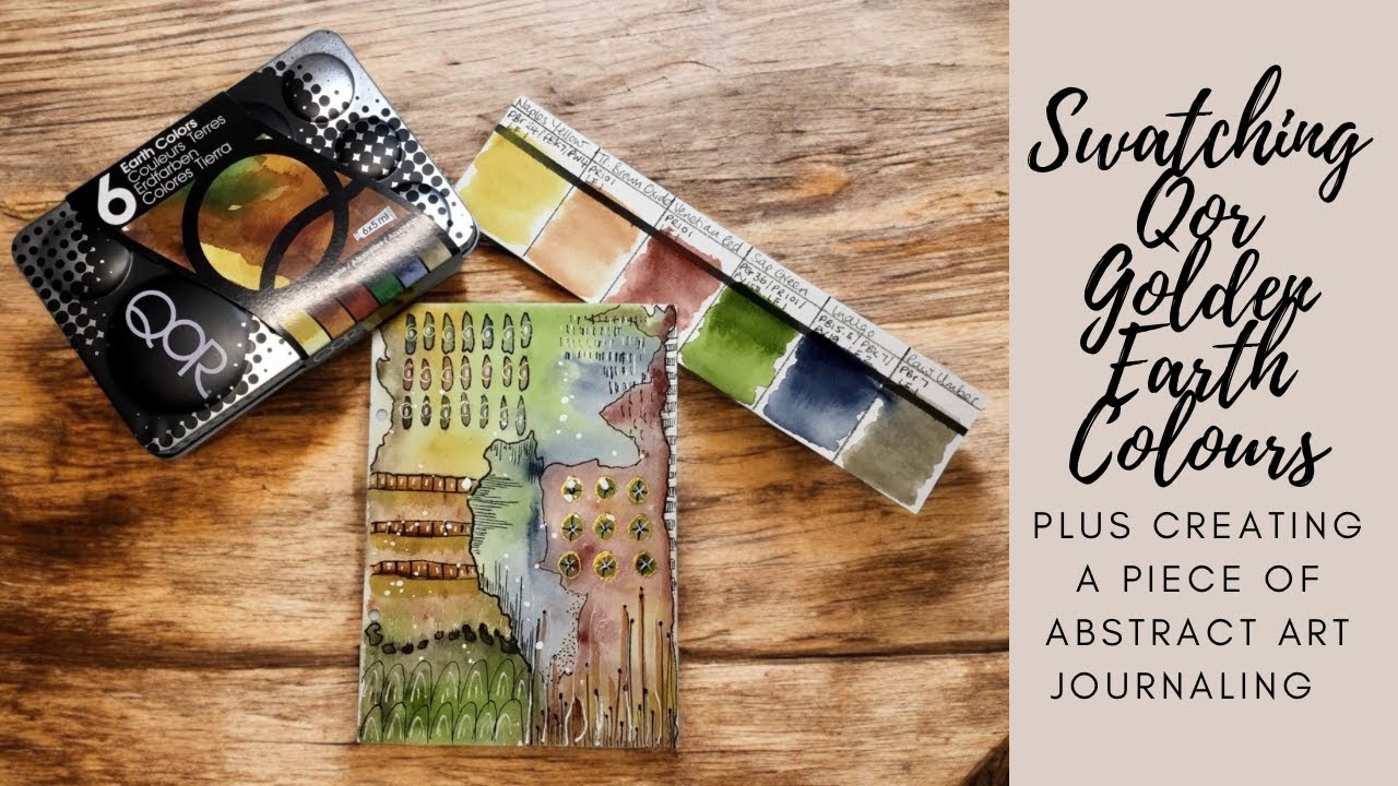 Swatching Qor by Golden Earth Colours - Plus some abstract art journaling