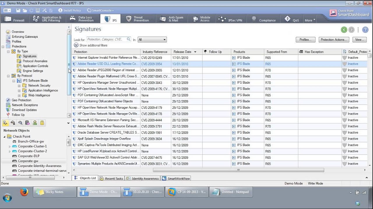 Check Point IPS (Intrusion Prevention System) Firewall Overview / Demo / Tutorial