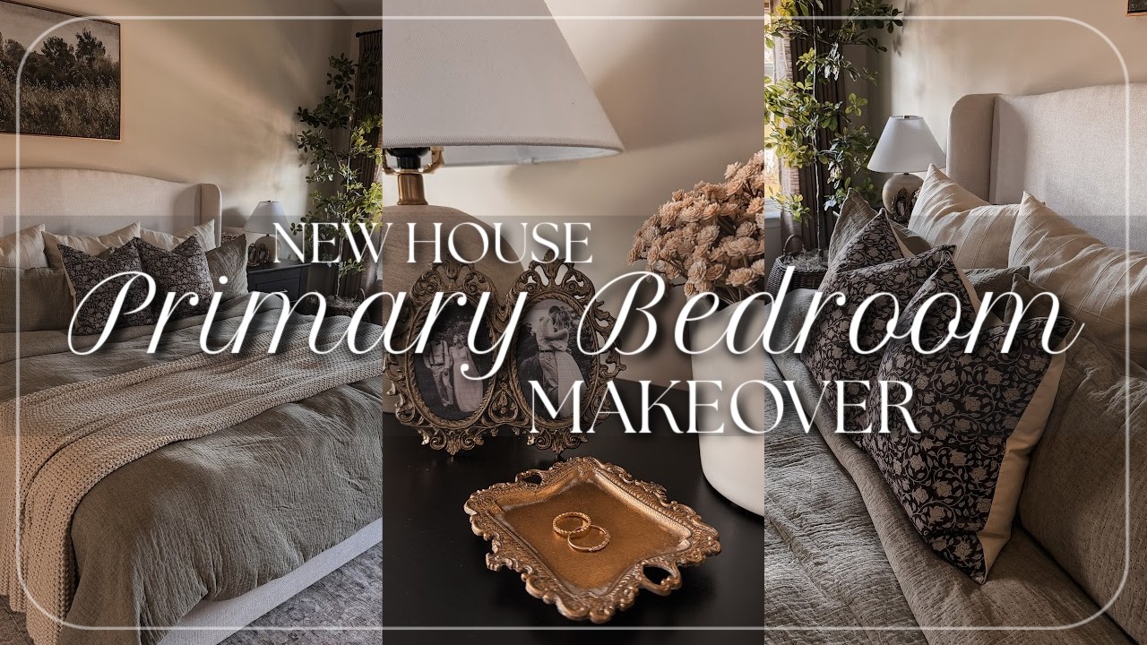 New House Bedroom Makeover | Vintage Inspired Neutral Home Decor | Affordable Decor Finds