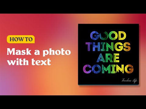 How to Mask a Photo with Text in PosterMyWall