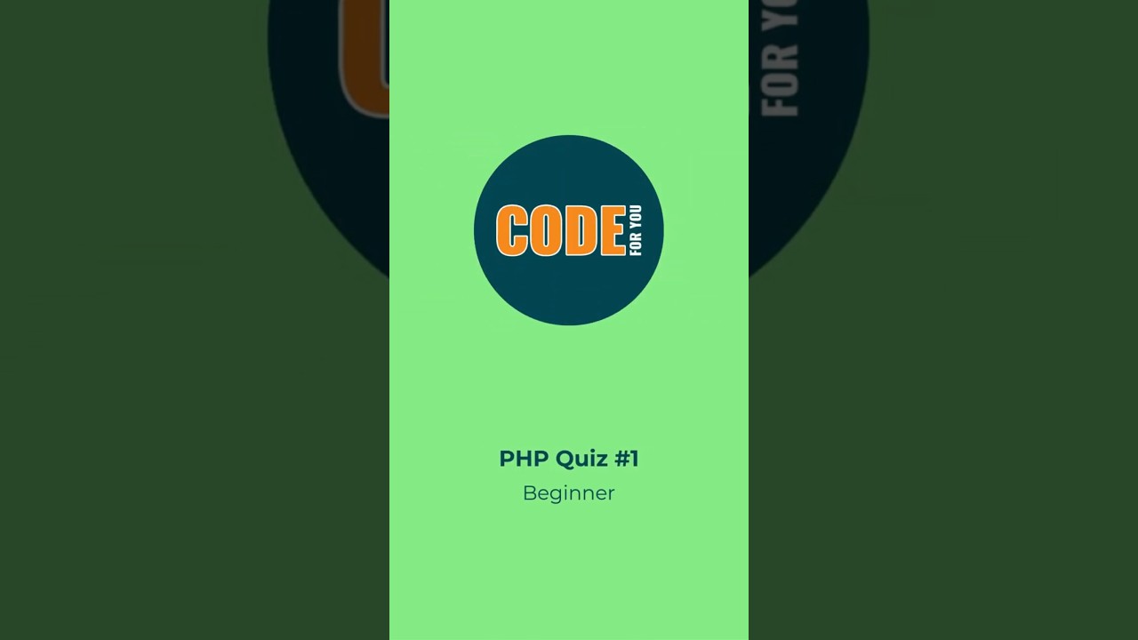 🔐 Beginner PHP Quiz #1: Test Your Knowledge! | code for you #php #quiz