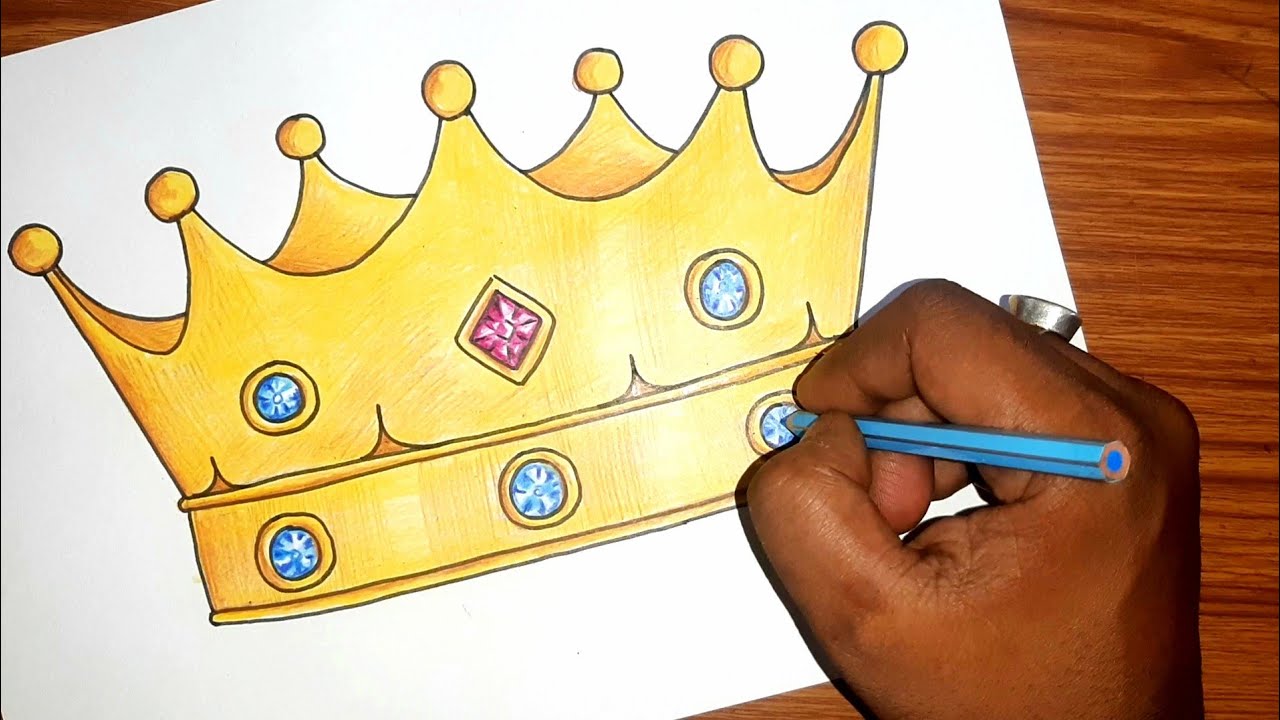 How to draw king Crown 👑 step by step | Crown drawing easy |