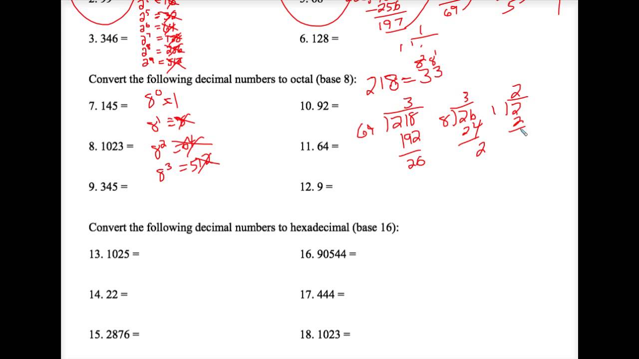 Java CNS Conversion Worksheet #2