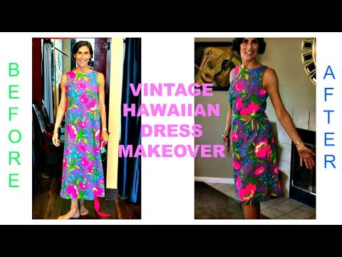 Vintage Hawaiian Dress Makeover ~ Resale Transformation