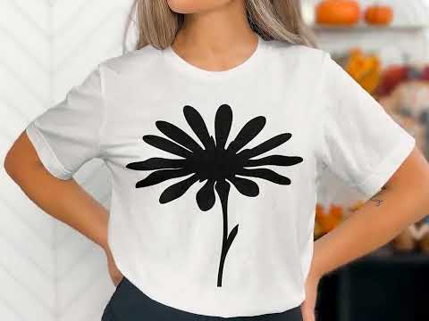Daisy Silhouette, Daisy Flower SVG, Floral Silhouette, Nature Clipart, Botanical Vector, Digital Cut