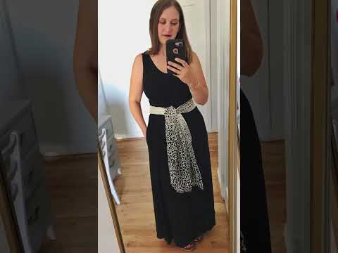 Black Maxi Dress Styling #styletips #fashion #fashiontips #fashionstylist #outfitideas #whattowear