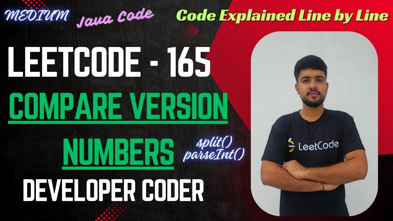 Compare Version Numbers | LeetCode 165 | Java Code | Developer Coder