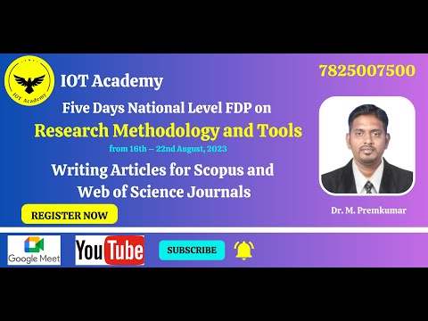 Publication in Scopus and Web of Science Journals