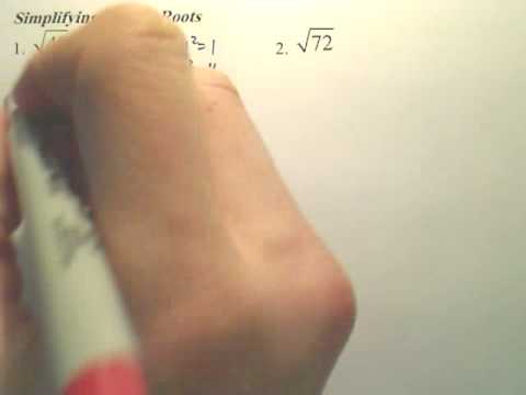 Simplifying Square Roots