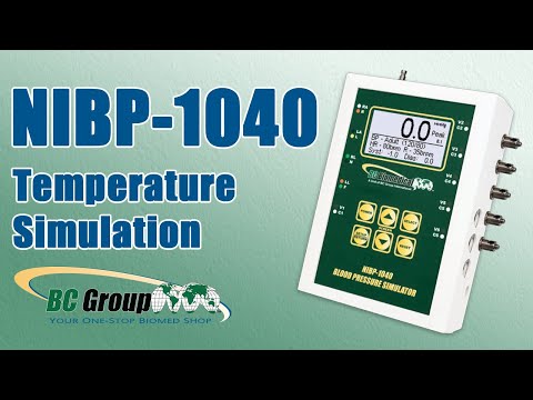 NIBP-1040 (Non-Invasive Blood Pressure Monitor): Temperature Simulation