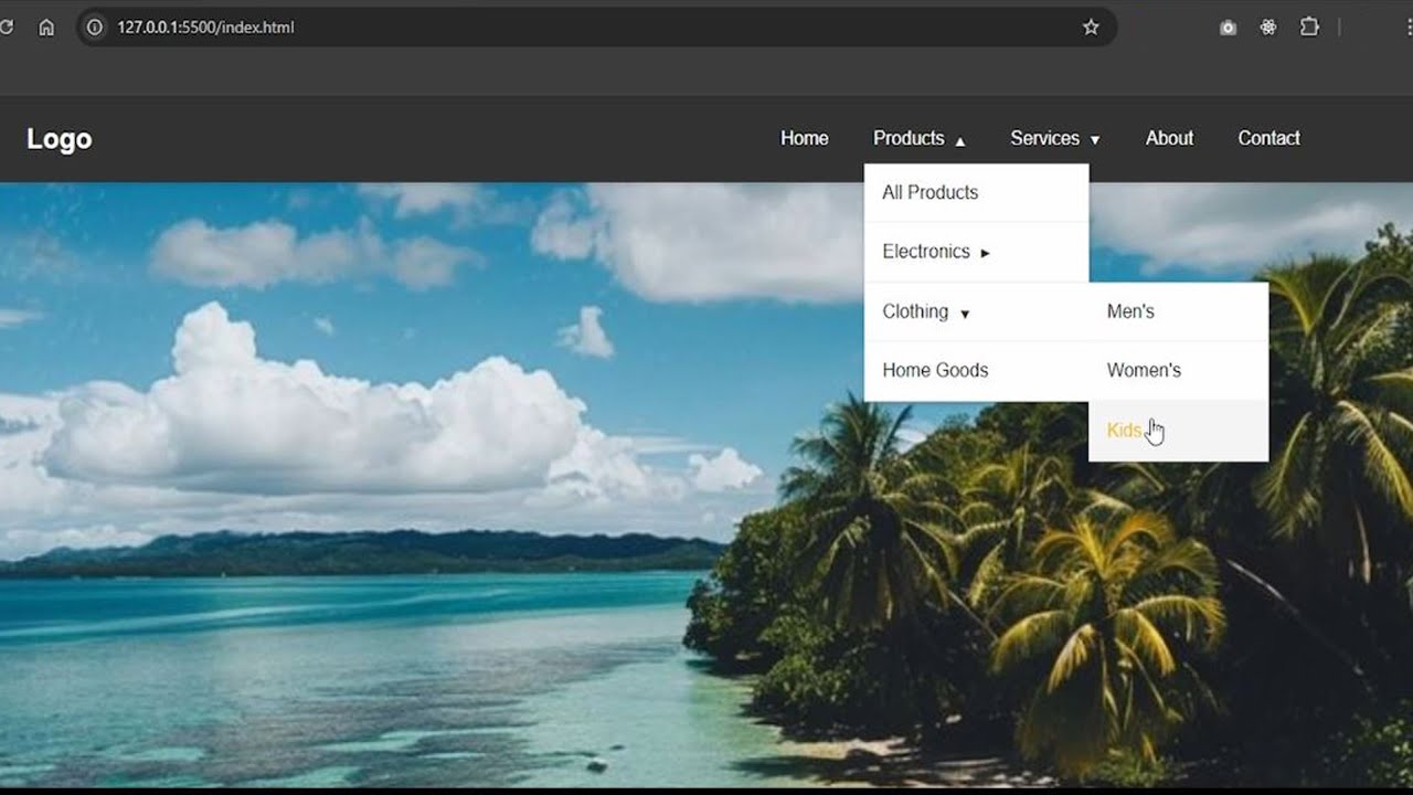 Multi-Level Dropdown Menu with HTML & CSS | Dropdown Inside Dropdown Navigation Tutorial