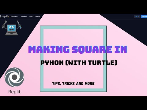 Making square in python (with turtle) using Replit | Coding | Replit | Tips, tricks and more