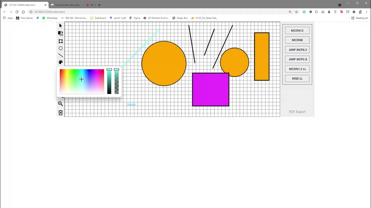 Drawing Web App Using HTML Canvas