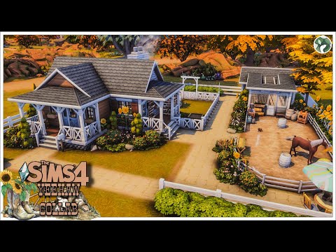 Simple Living Ranch 🤠 #TS4YeehawCollab | The Sims 4 Speed Build No CC