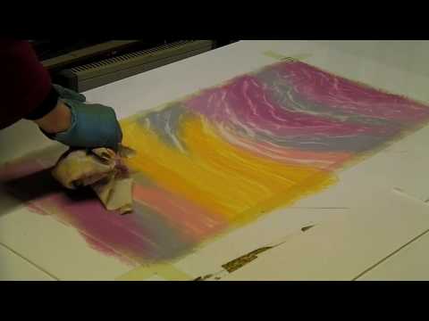Rebecca Vincent printing monotypes: Part 3: Skies
