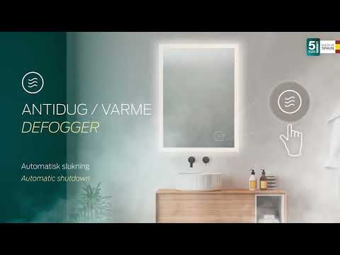 Moderne SUNRISE 2 spejl med integreret LED lys, front and back samt lysstyring | se det store udvalg