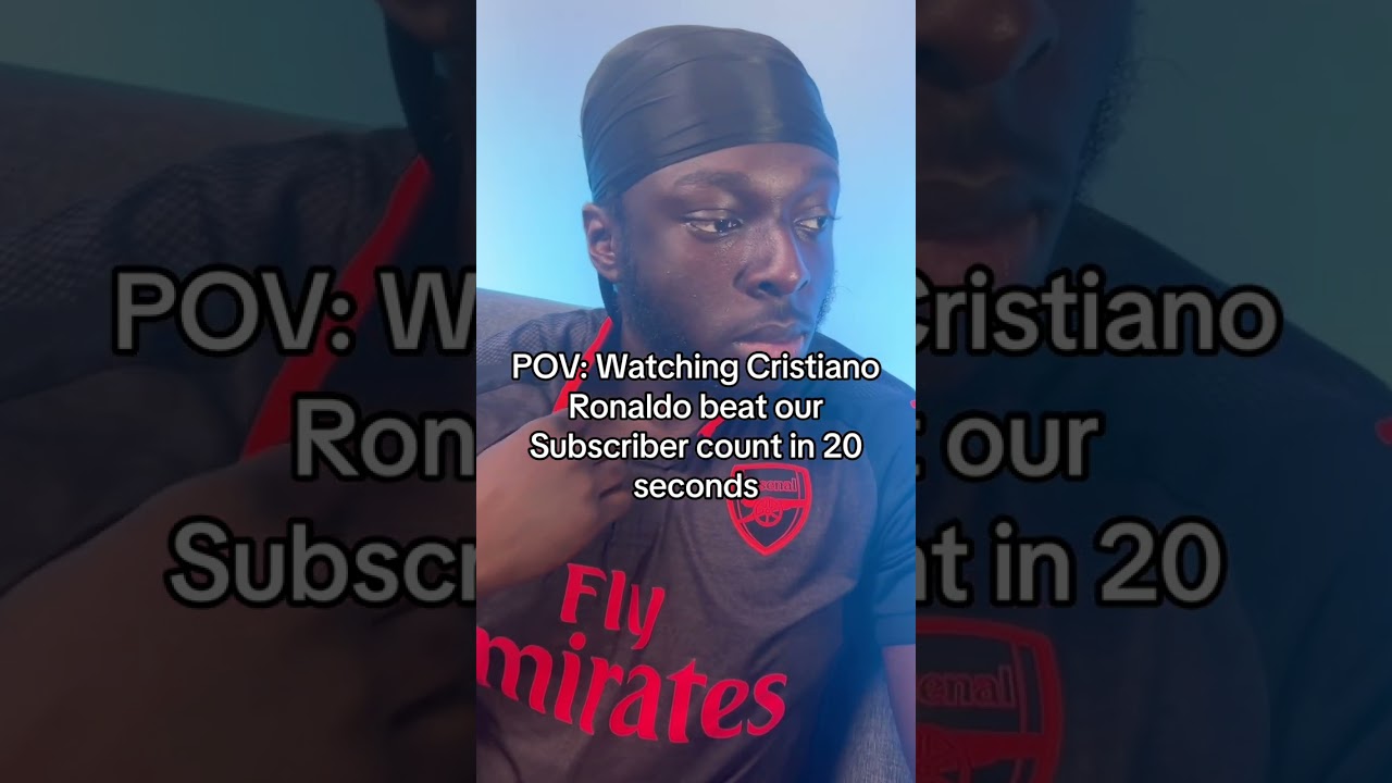 Watching CRISTIANO RONALDO's YOUTUBE overtake FRONT THREE 💀 #shorts #soccer #memes