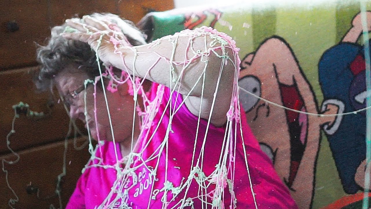 ANGRY GRANDMA SILLY STRING PRANK!