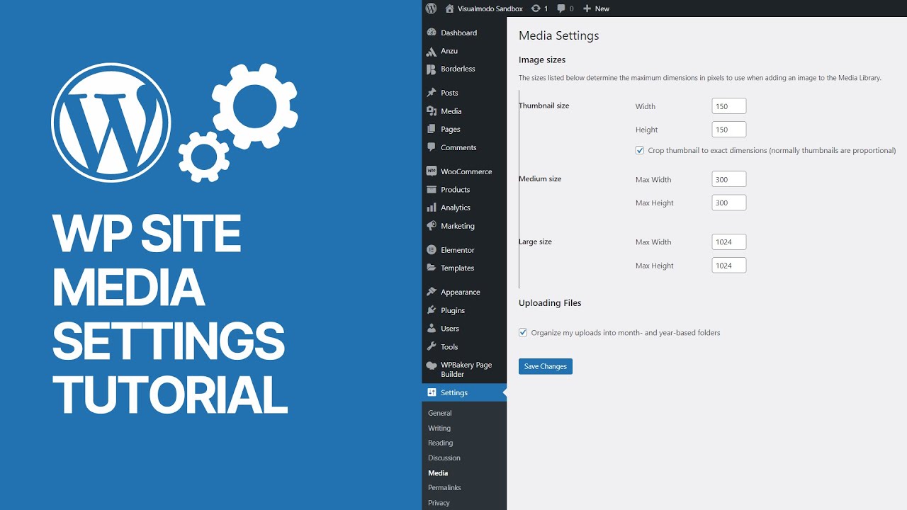 Beginners Guide to WordPress Media Settings - WP Start Tutorial