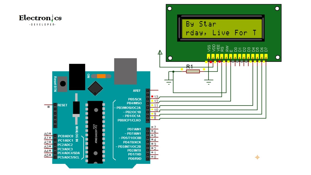 Arduino Scrolling Text and Constant Text Display On LCD  | Scrolling Speed Control