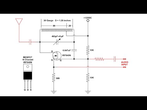 MOSFET AM Transmitter Home Made Oscillator Coil